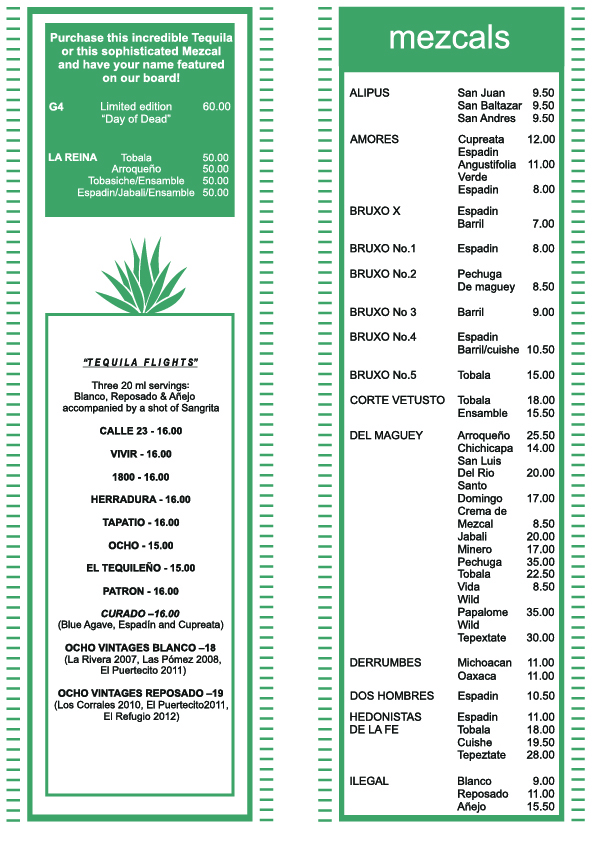 Mexican Restaurant Menus | Café Pacifico | Covent Garden